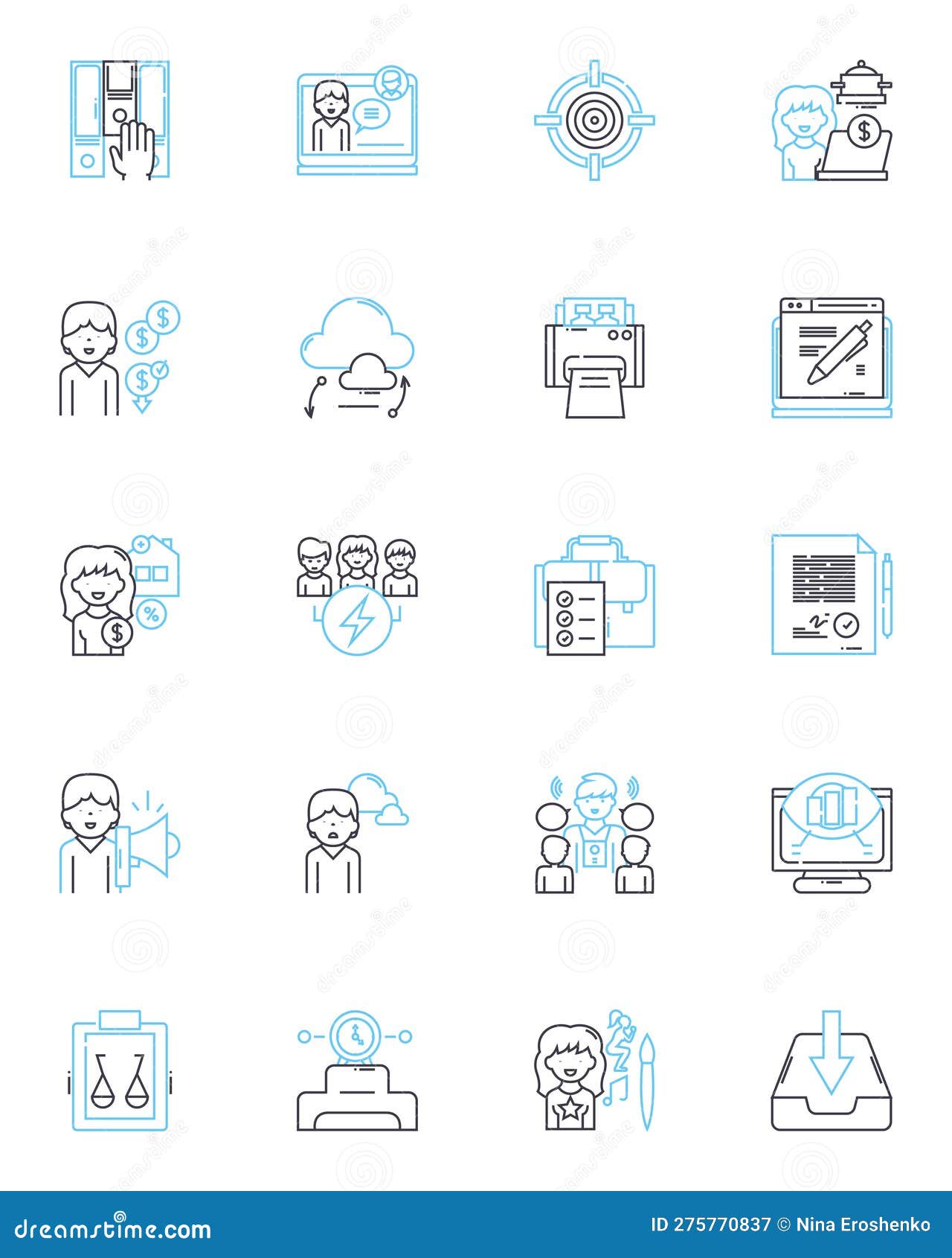 Aptitude Refinement Line Icons Collection. Adaptability, Comprehension ... Aptitude Refinement Line Icons Collection. Adaptability, Comprehension ...