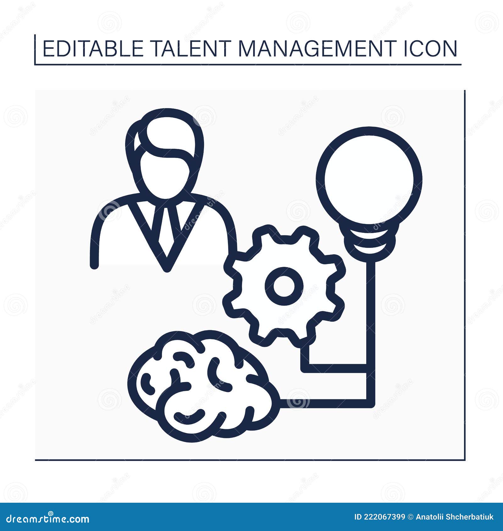 Competency Models Line Icon Stock Vector - Illustration of marketing ...