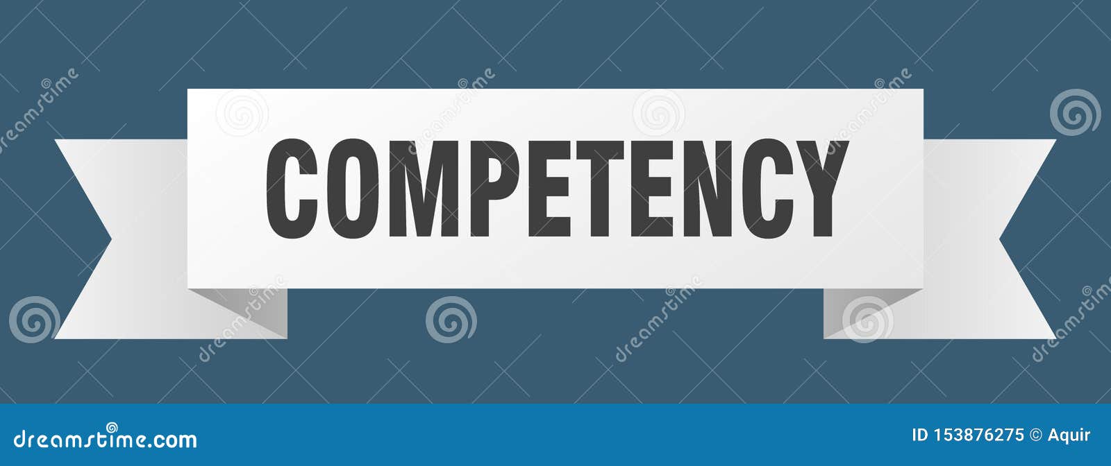 Competency ribbon. stock vector. Illustration of paper - 153876275