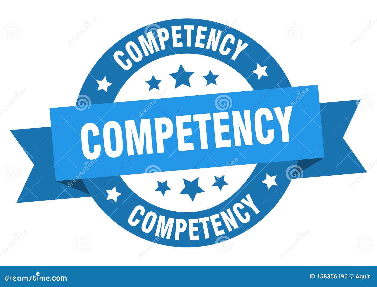 Competency ribbon sign stock vector. Illustration of competent - 158356195