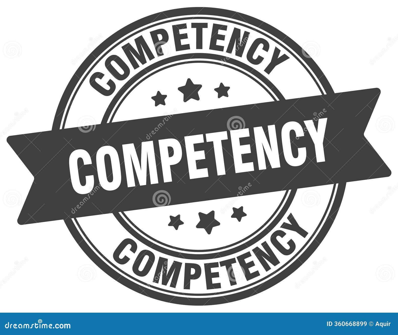 Competency Stamp. Competency Label On Transparent Background. Round ...