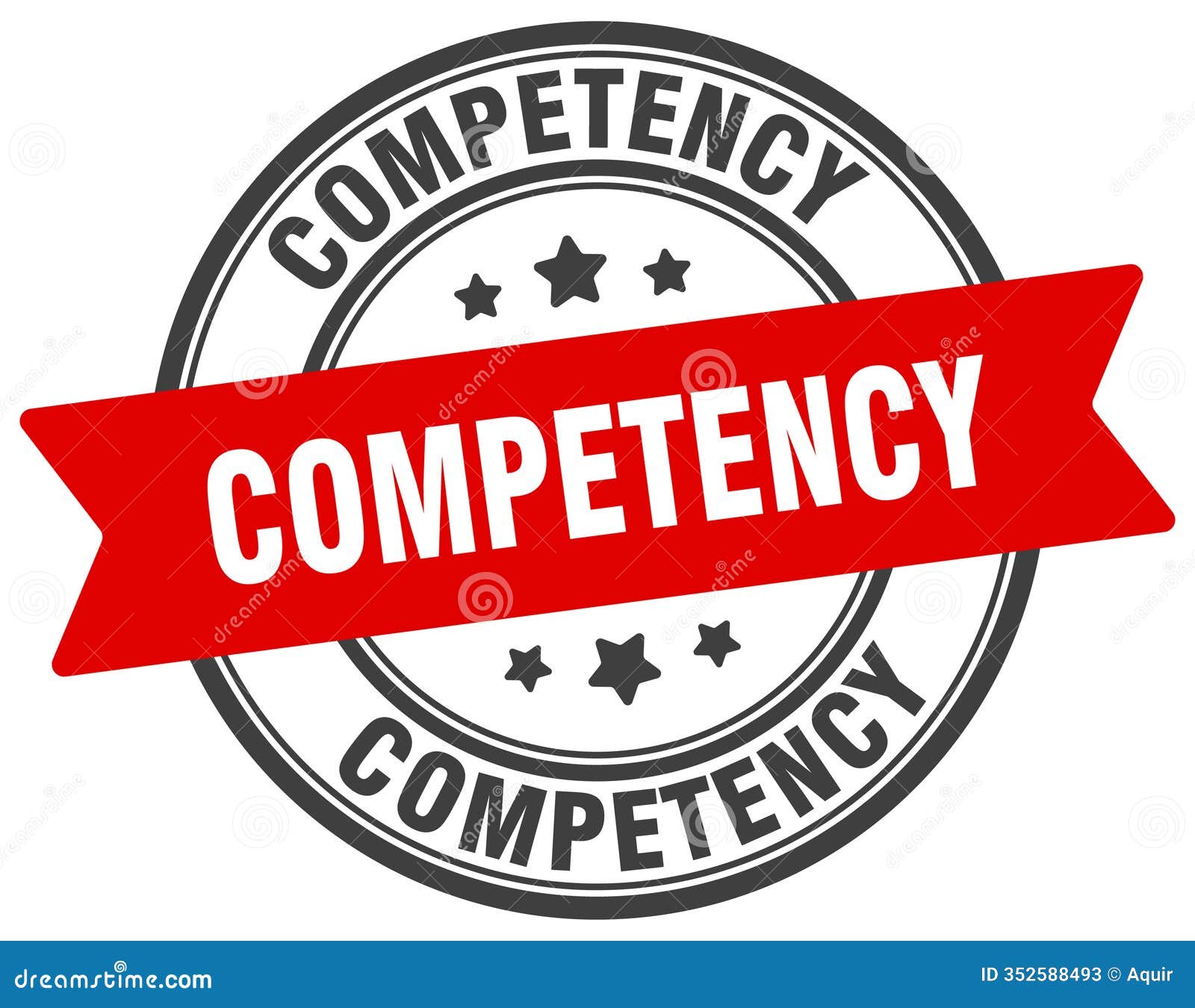Competency Stamp. Competency Label. Round Grunge Sign Vector ...