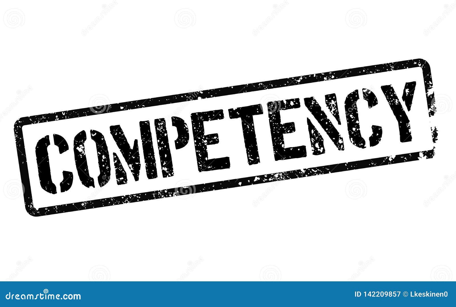 Competency stamp on white stock vector. Illustration of label - 142209857