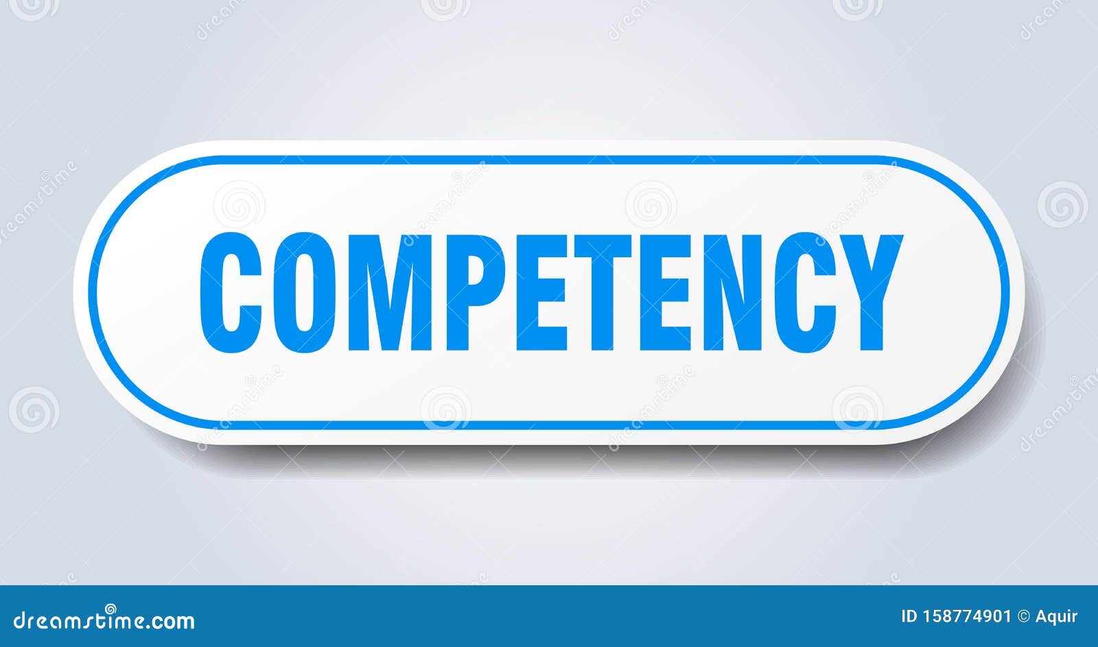 Competency sticker. stock vector. Illustration of competent - 158774901