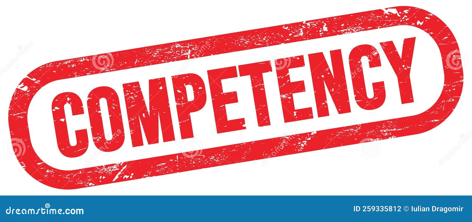 COMPETENCY, Text Written on Red Stamp Sign Stock Photo - Image of ...