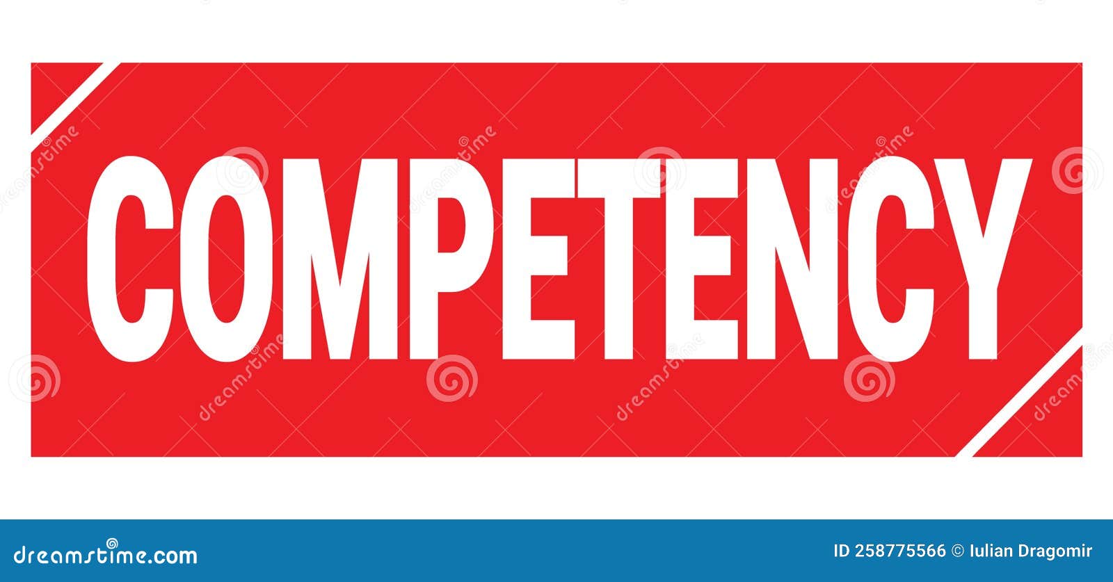 COMPETENCY Text Written on Red Stamp Sign Stock Illustration ...