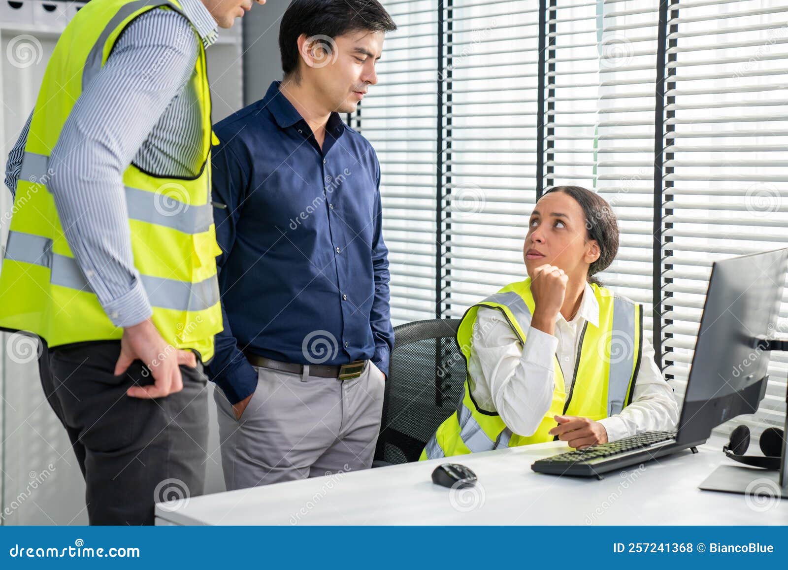 Competent Engineers Create Blueprints and Plans and Present Them To ...