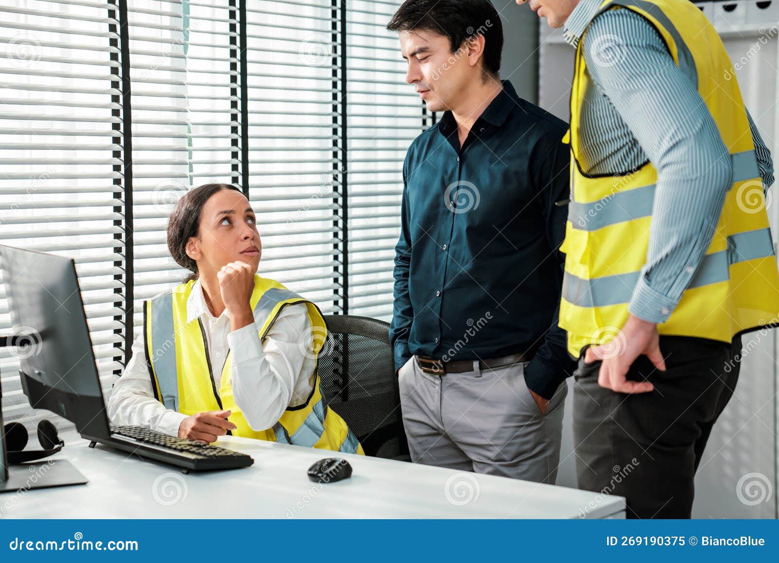 Competent Engineers Create Blueprints and Plans and Present Them To ...