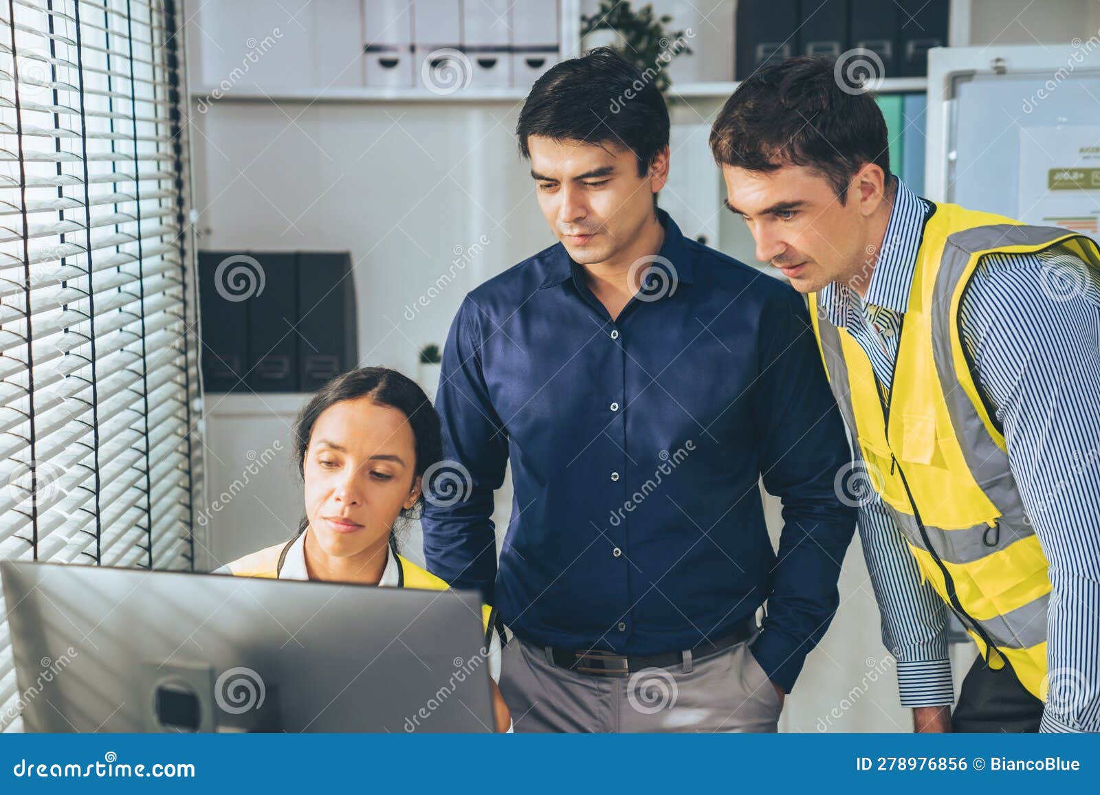 Competent Engineers Create Blueprints and Plans and Present Them To ...