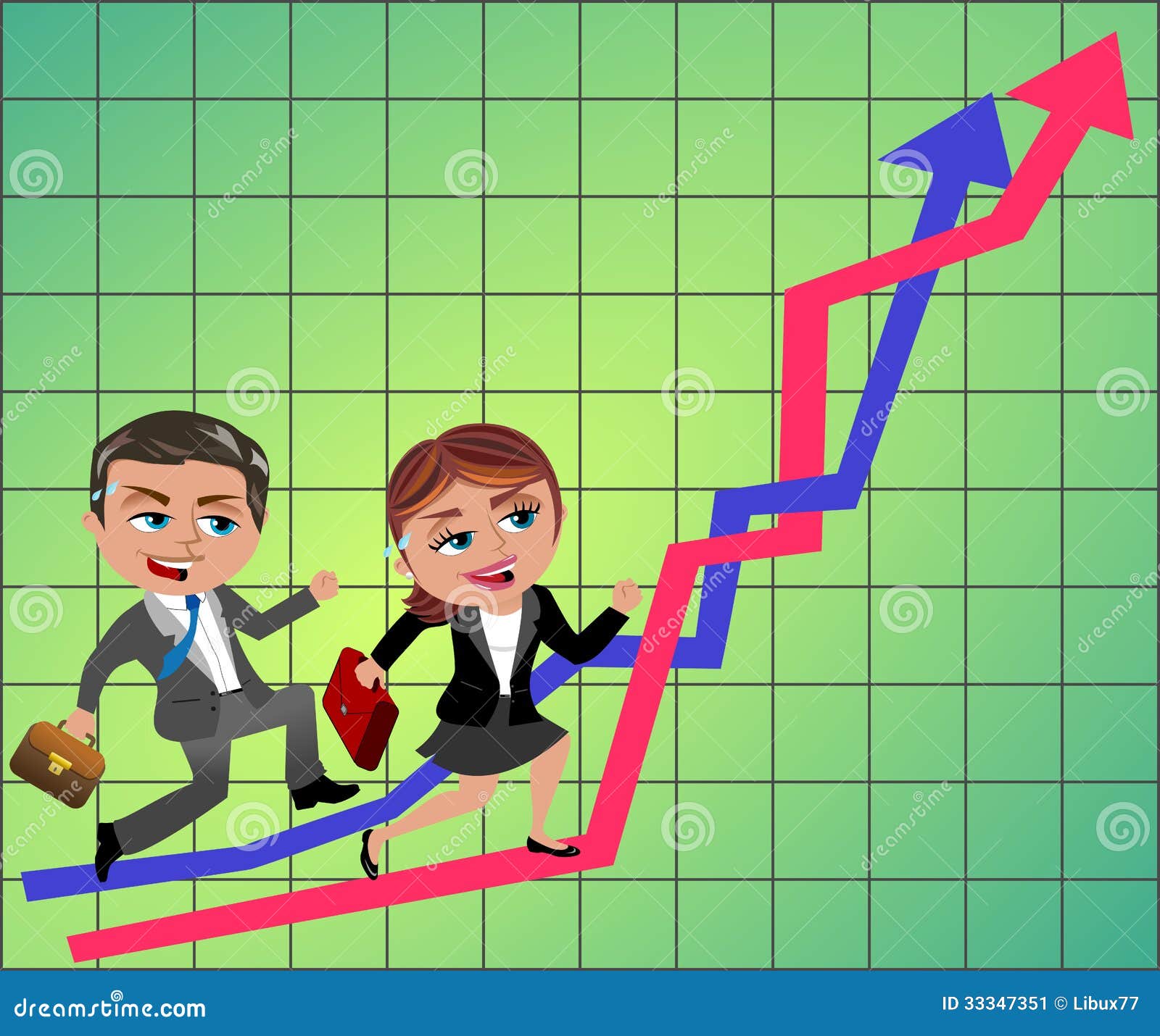 Competidores del negocio ilustración del vector. Ilustración de joven ...