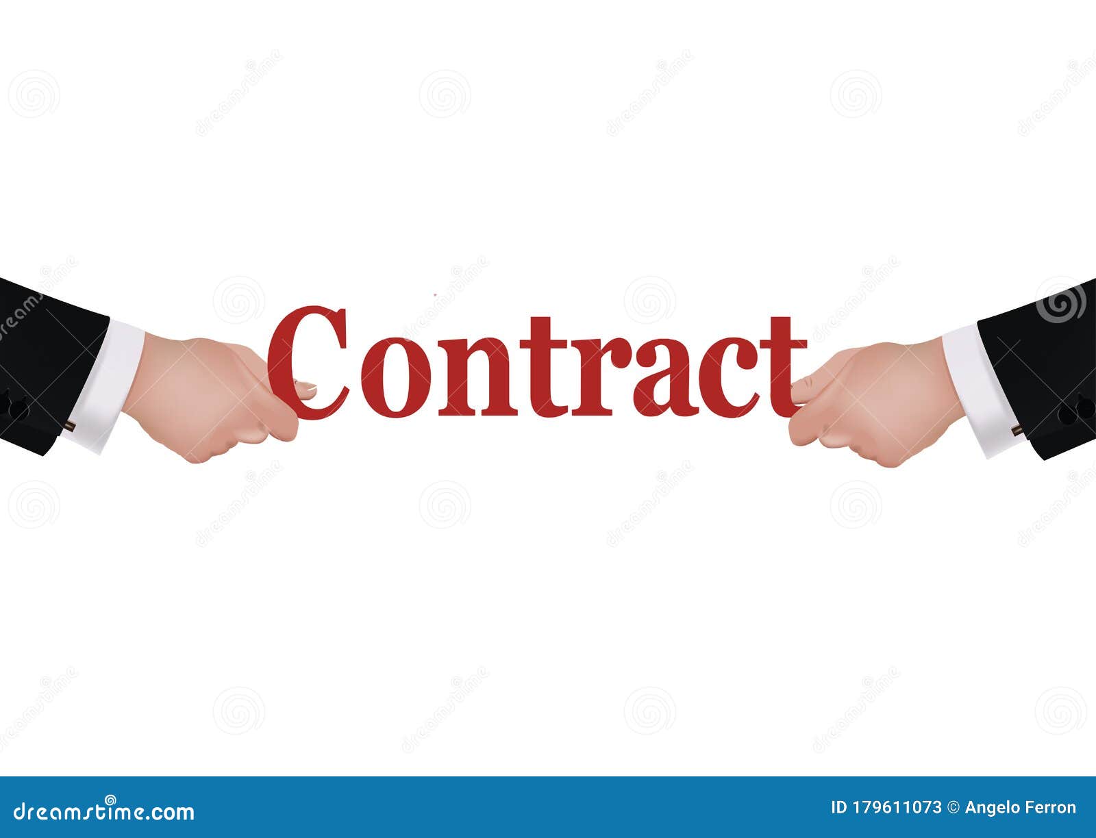 Competing Hands Shaking Contract Stock Vector - Illustration of deal ...