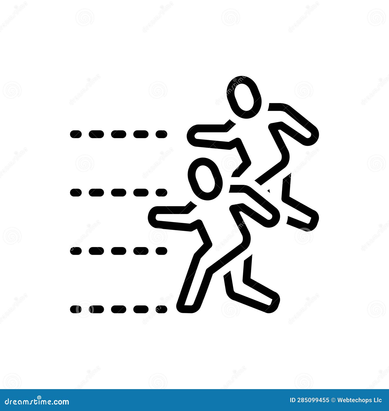 Black Line Icon for Competing, Running and Sport Stock Vector ...
