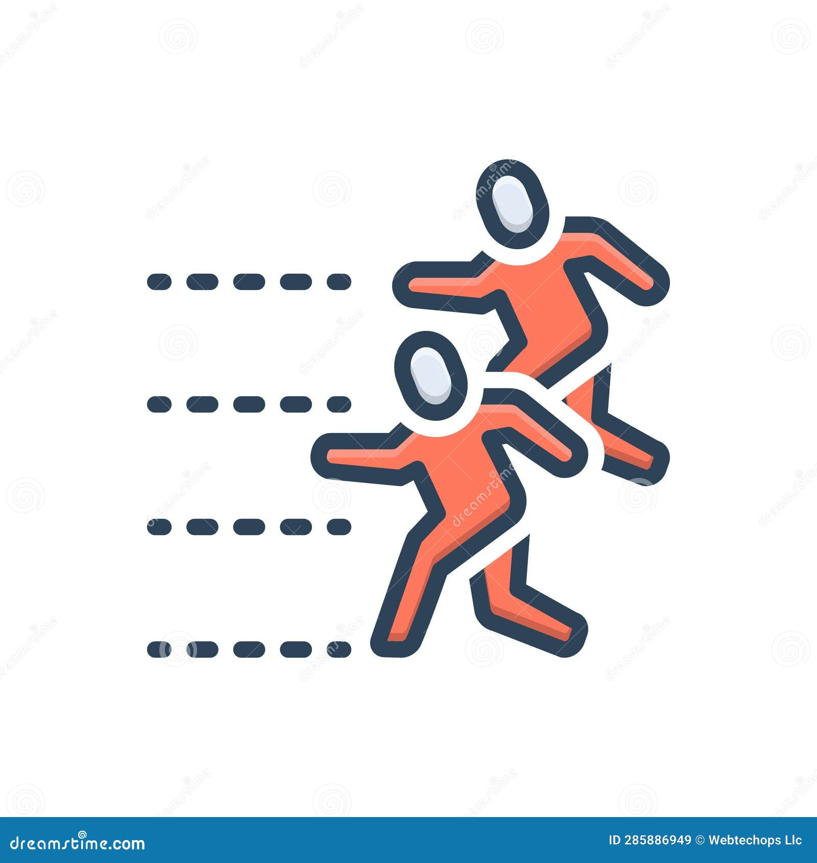 Color Illustration Icon for Competing, Running and Runner Stock Vector ...