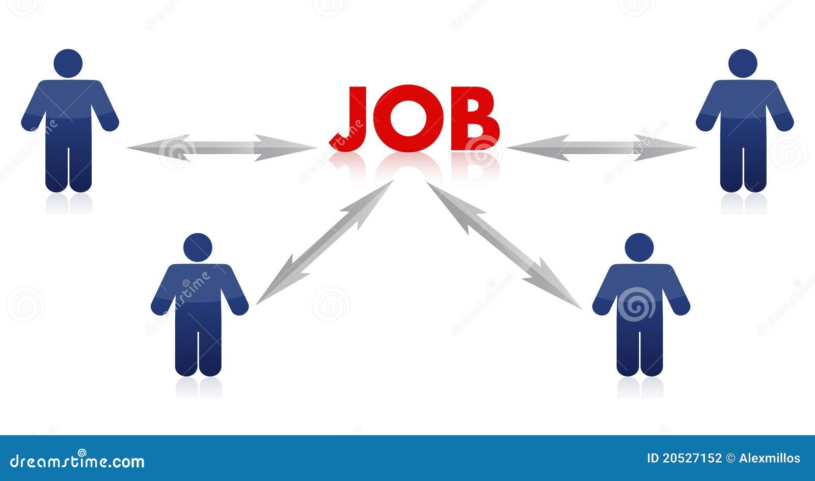 Competing for a Job Illustration Stock Illustration - Illustration of ...