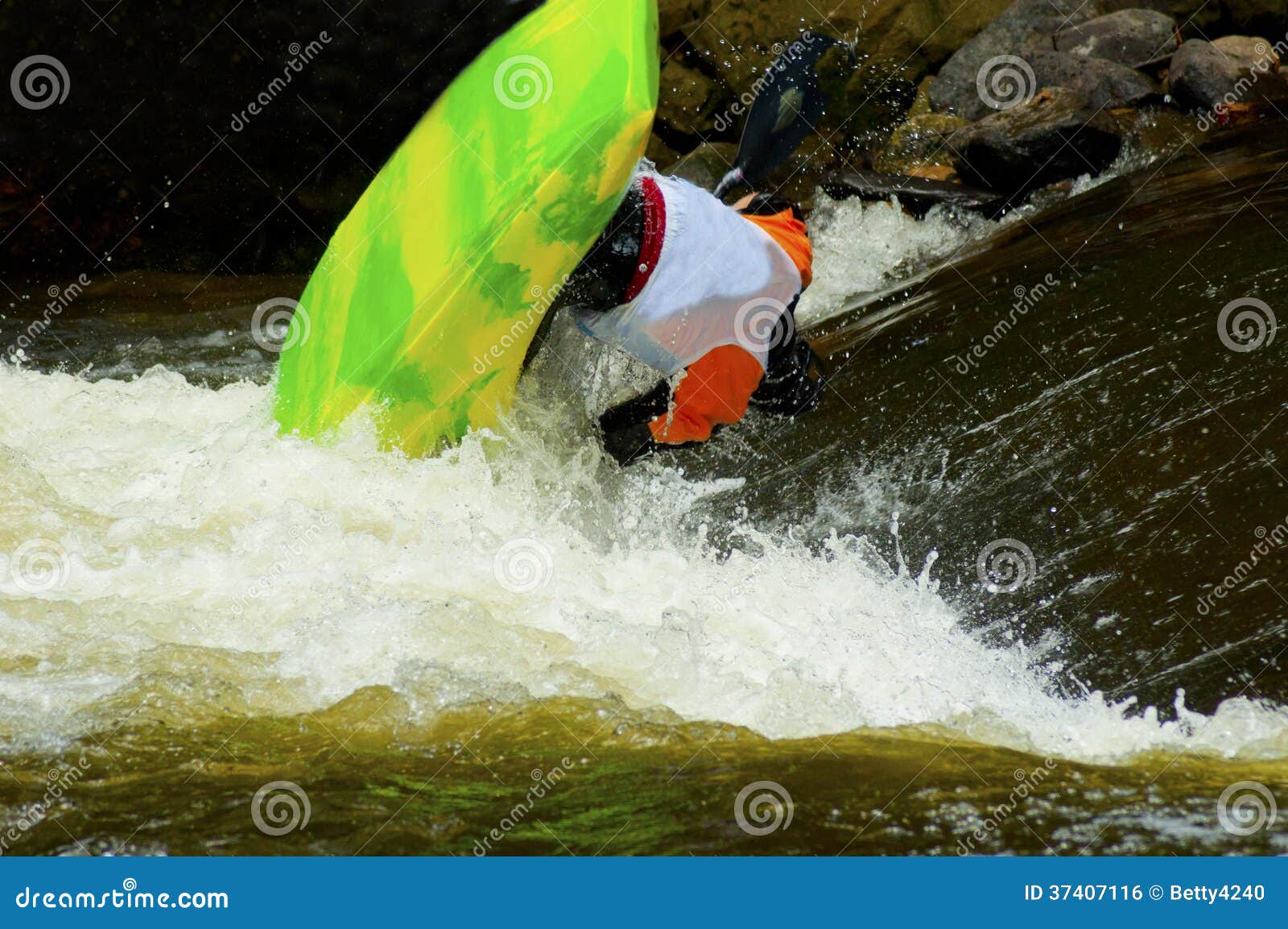 Competing Water Sports on the Pigeon River. Stock Photo - Image of ...