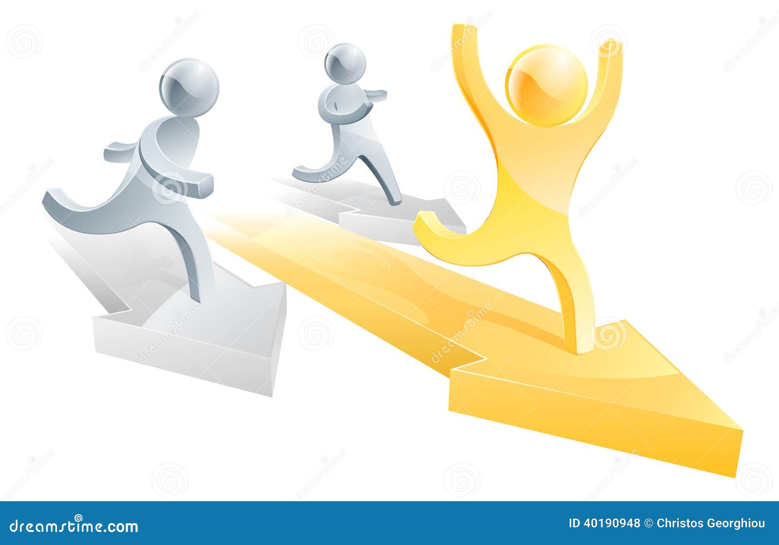 Competir Con Concepto De La Gente Ilustración del Vector - Ilustración ...