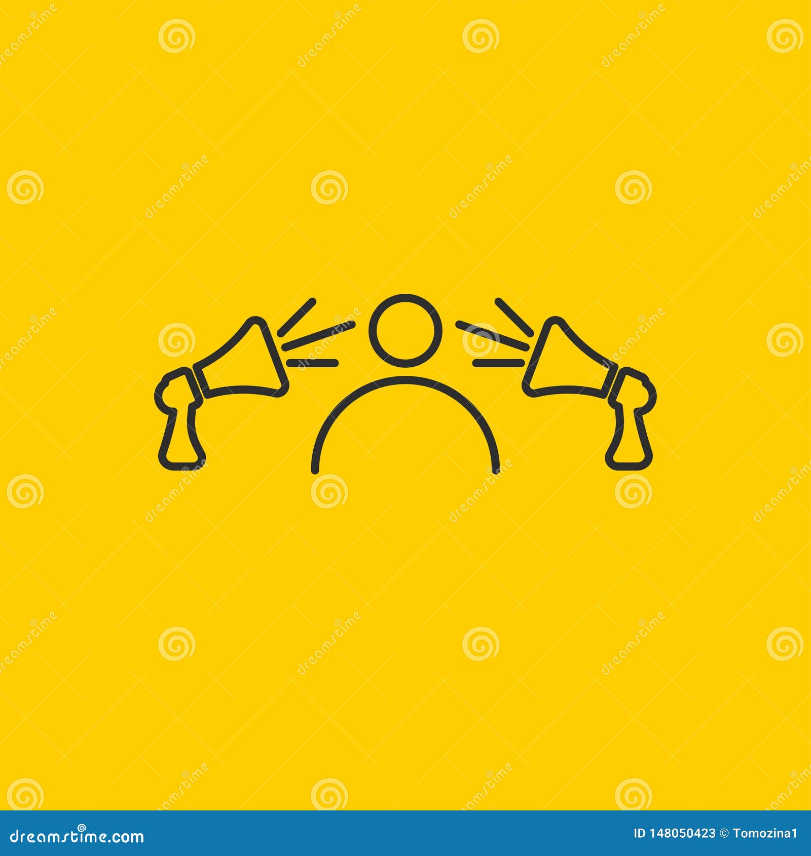 Competition for attention stock vector. Illustration of consumer ...