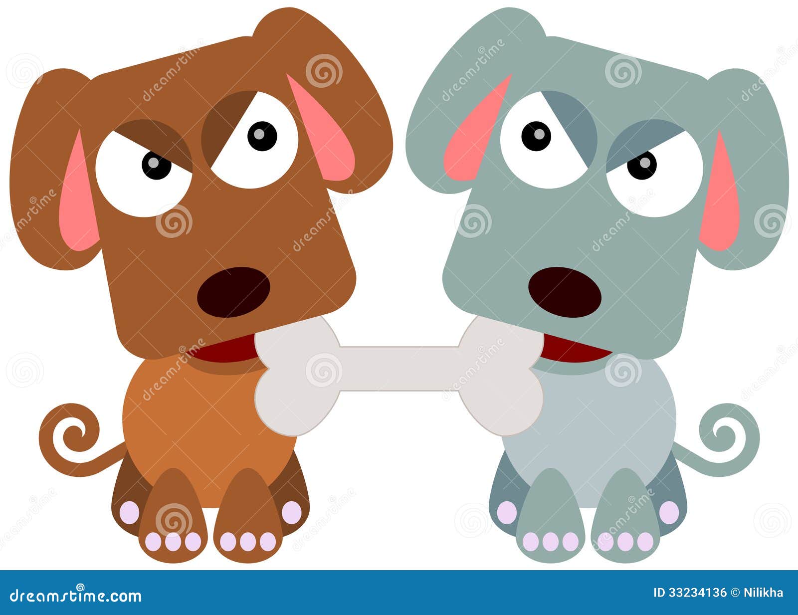 Competition on a bone stock illustration. Illustration of animal - 33234136