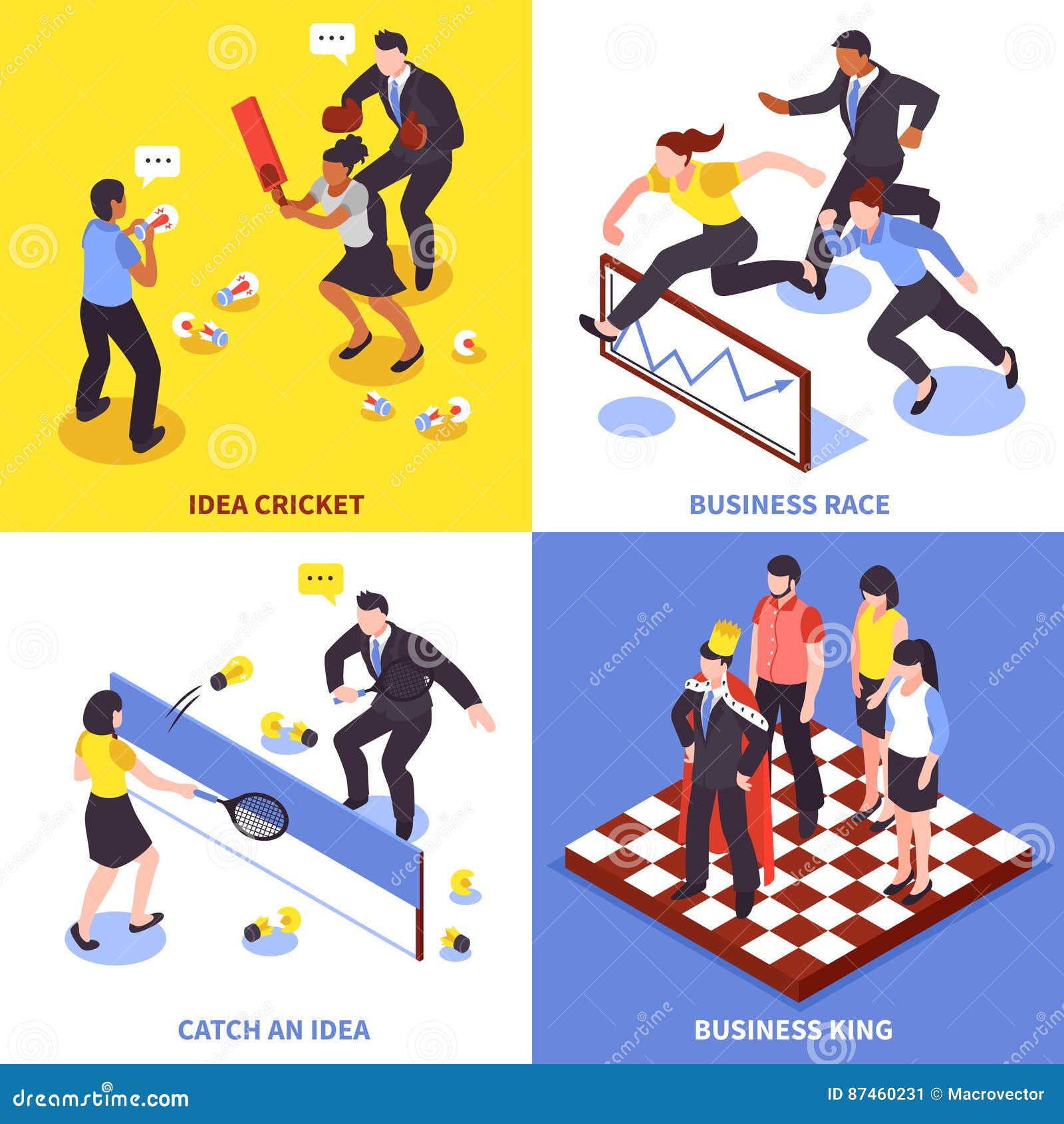 Competition Business Icon Set Stock Vector - Illustration of ...