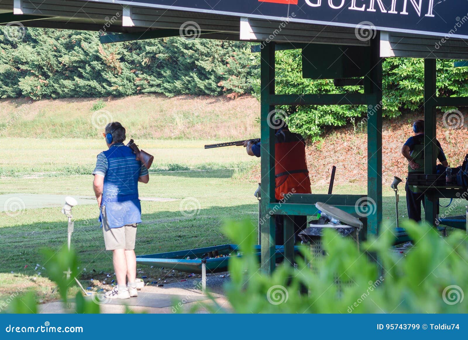 Competition of Clay Pigeon Shooting. Editorial Stock Image - Image of ...