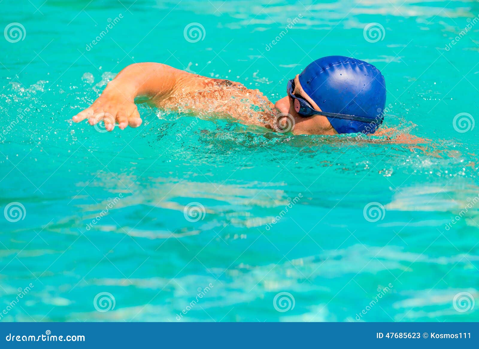 Competition in Competitive Swimming in the Pool Stock Image - Image of ...