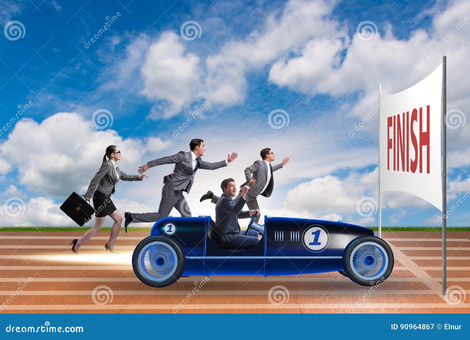 The Competition Concept with Business People Competing Stock Image ...