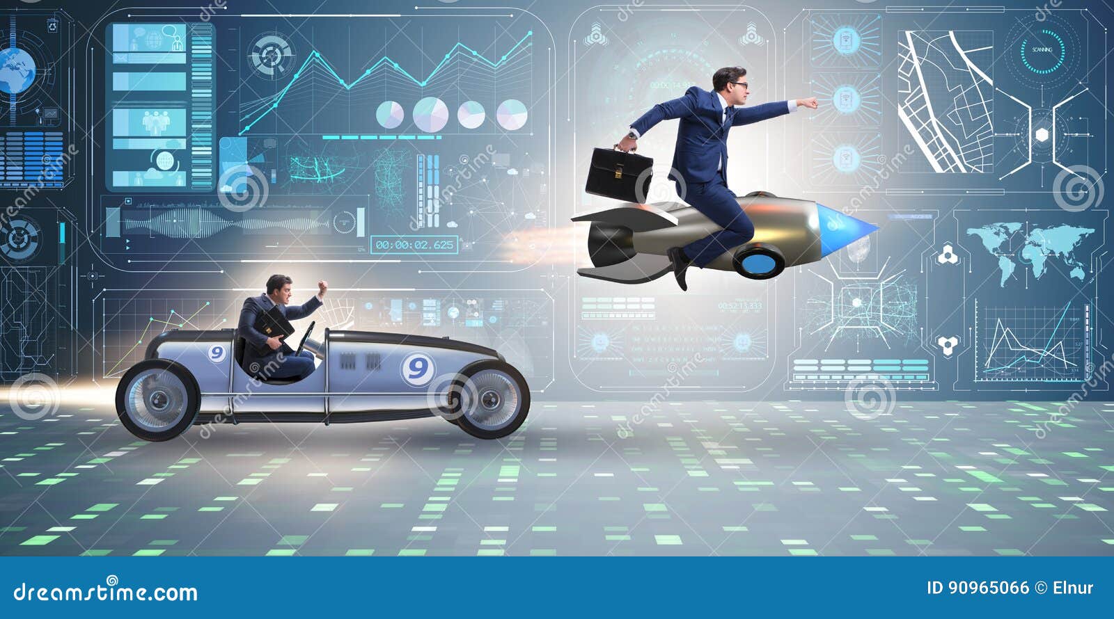 The Competition Concept with Business People Competing Stock Photo ...