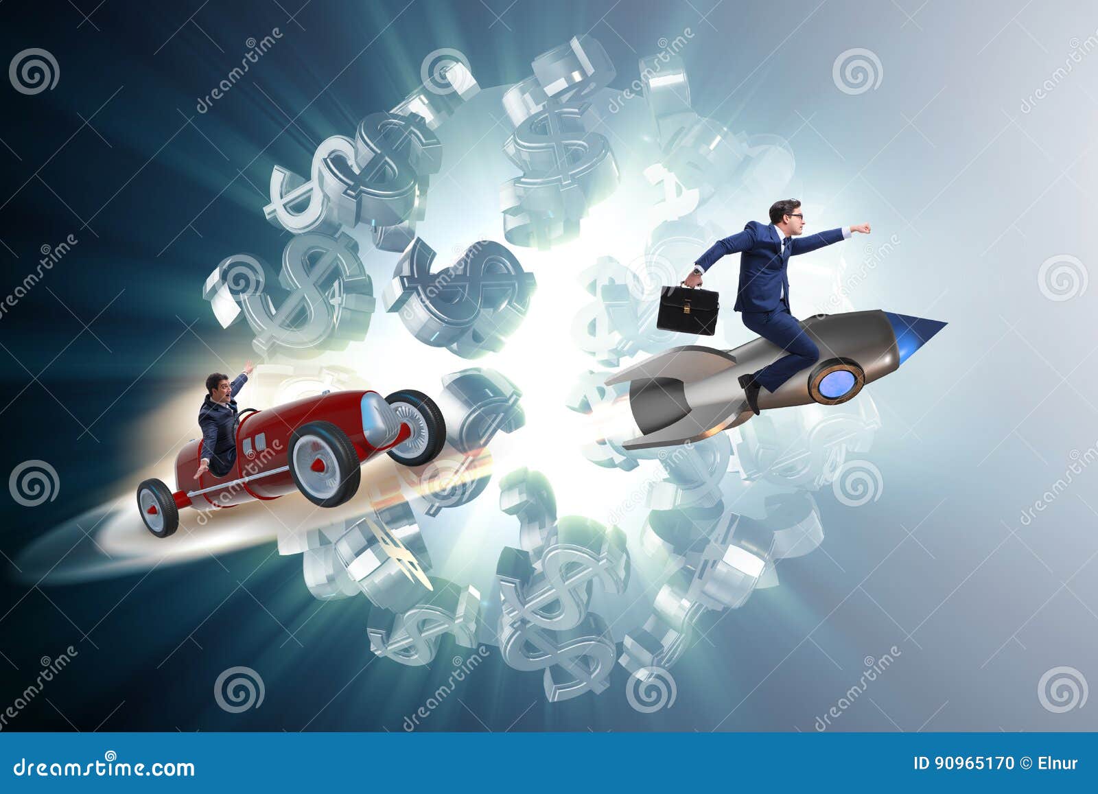 The Competition Concept with Business People Competing Stock Photo ...