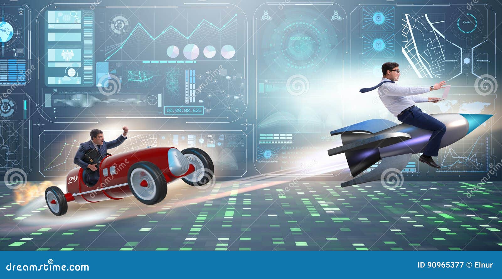 The Competition Concept with Business People Competing Stock Image ...