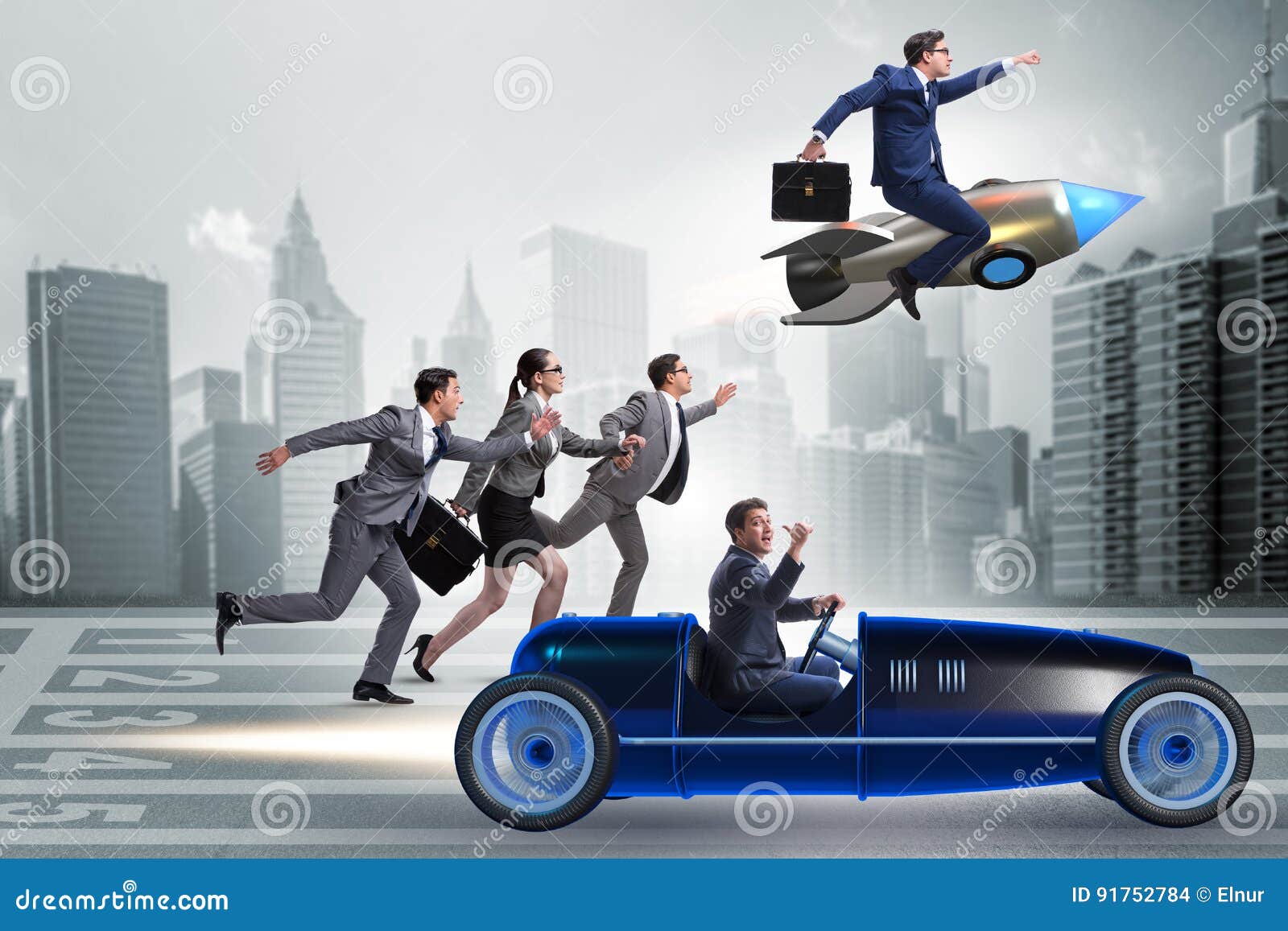 The Competition Concept with Business People Competing Stock Photo ...