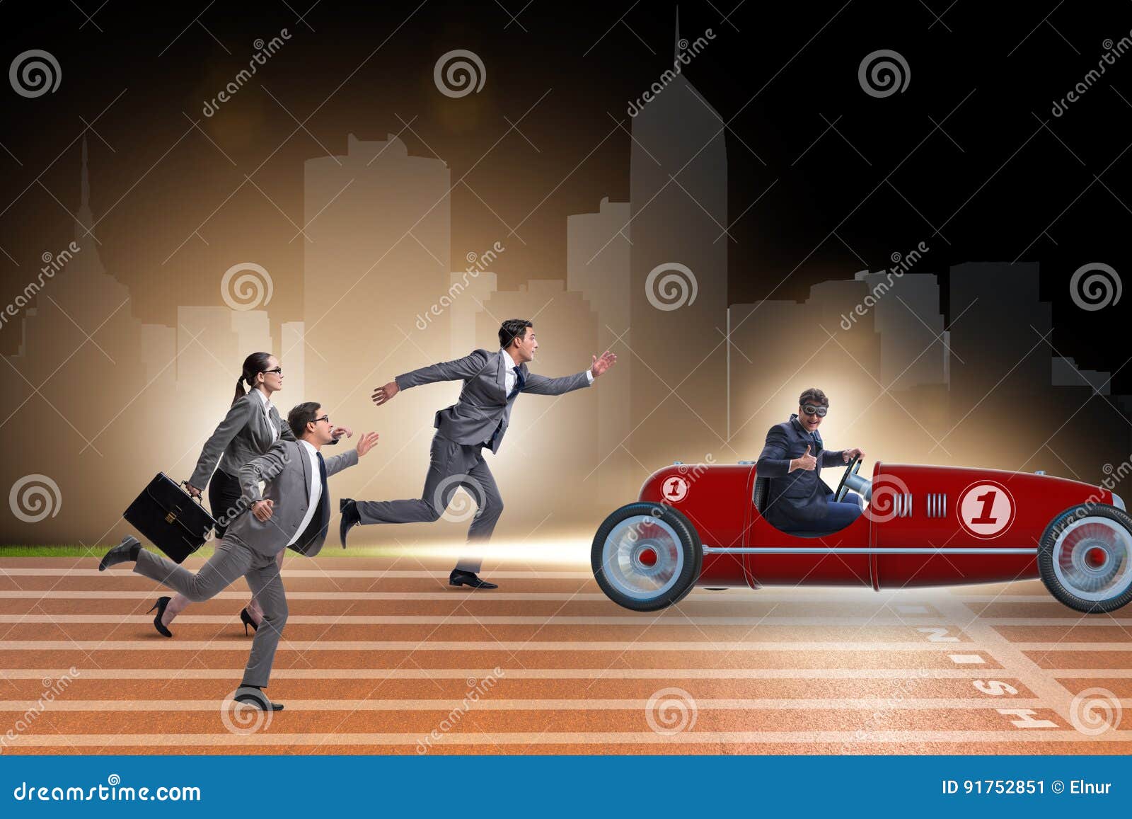 The Competition Concept with Business People Competing Stock Image ...