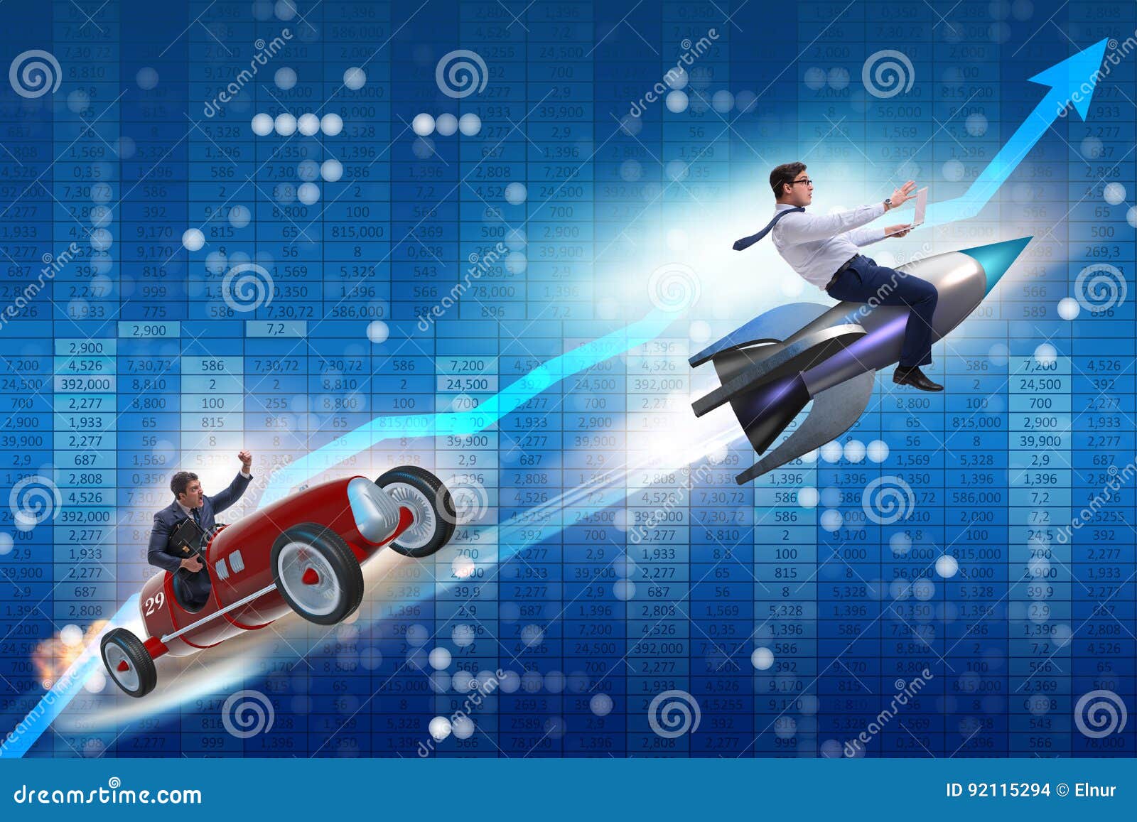 The Competition Concept with Business People Competing Stock Photo ...