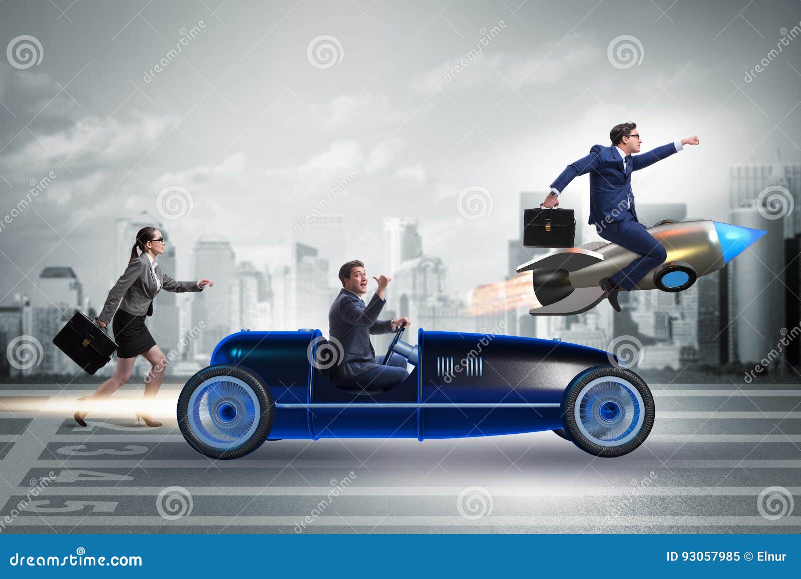 The Competition Concept with Business People Competing Stock Image ...