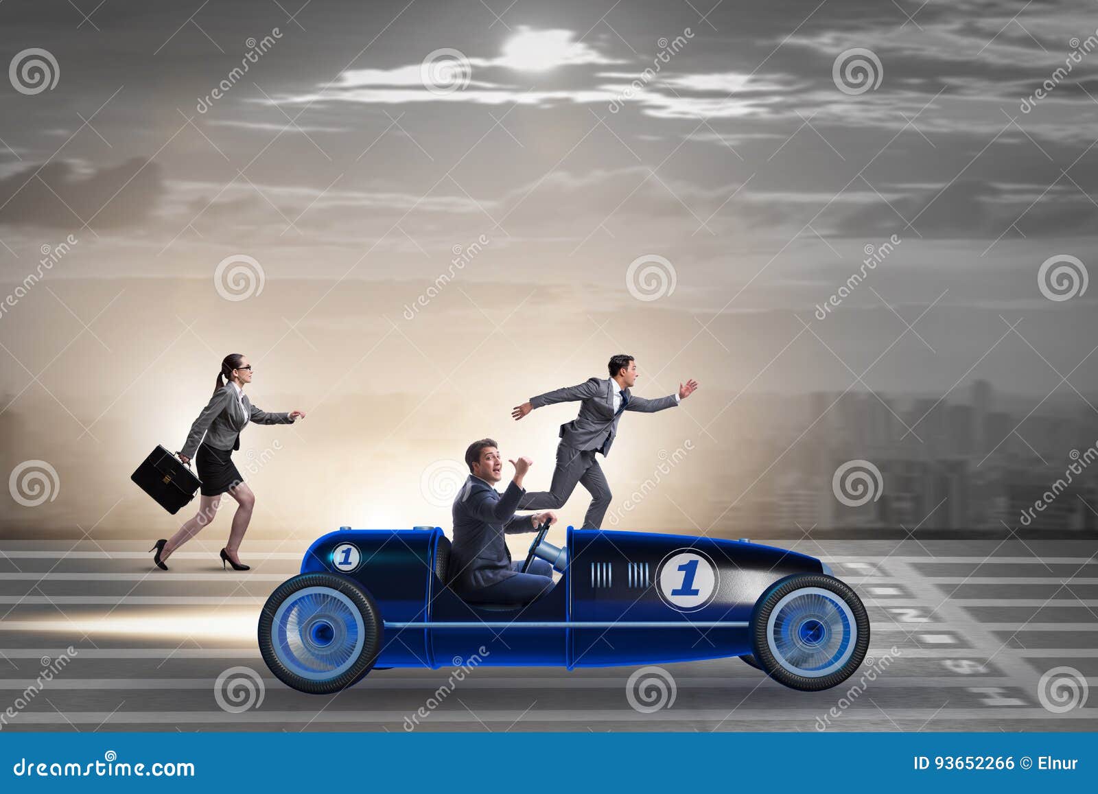 The Competition Concept with Business People Competing Stock Photo ...