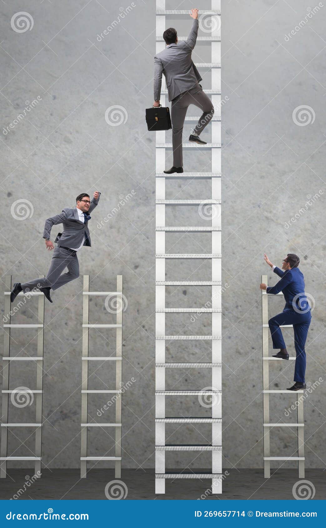 Competition Concept with Businessman Beating Competitors Stock Photo ...