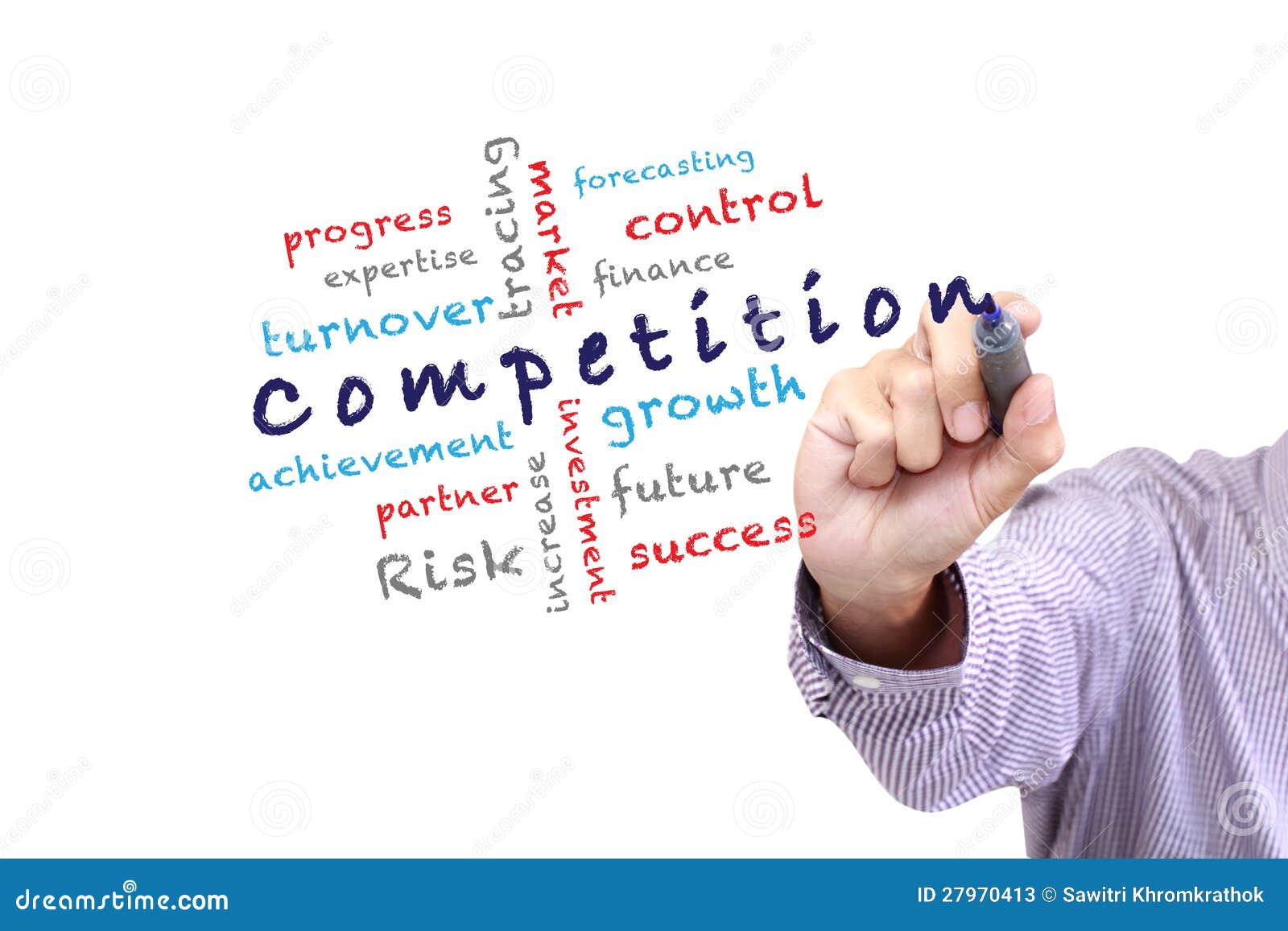 Competition Concept Ideas Write on Whiteboard. Stock Illustration ...