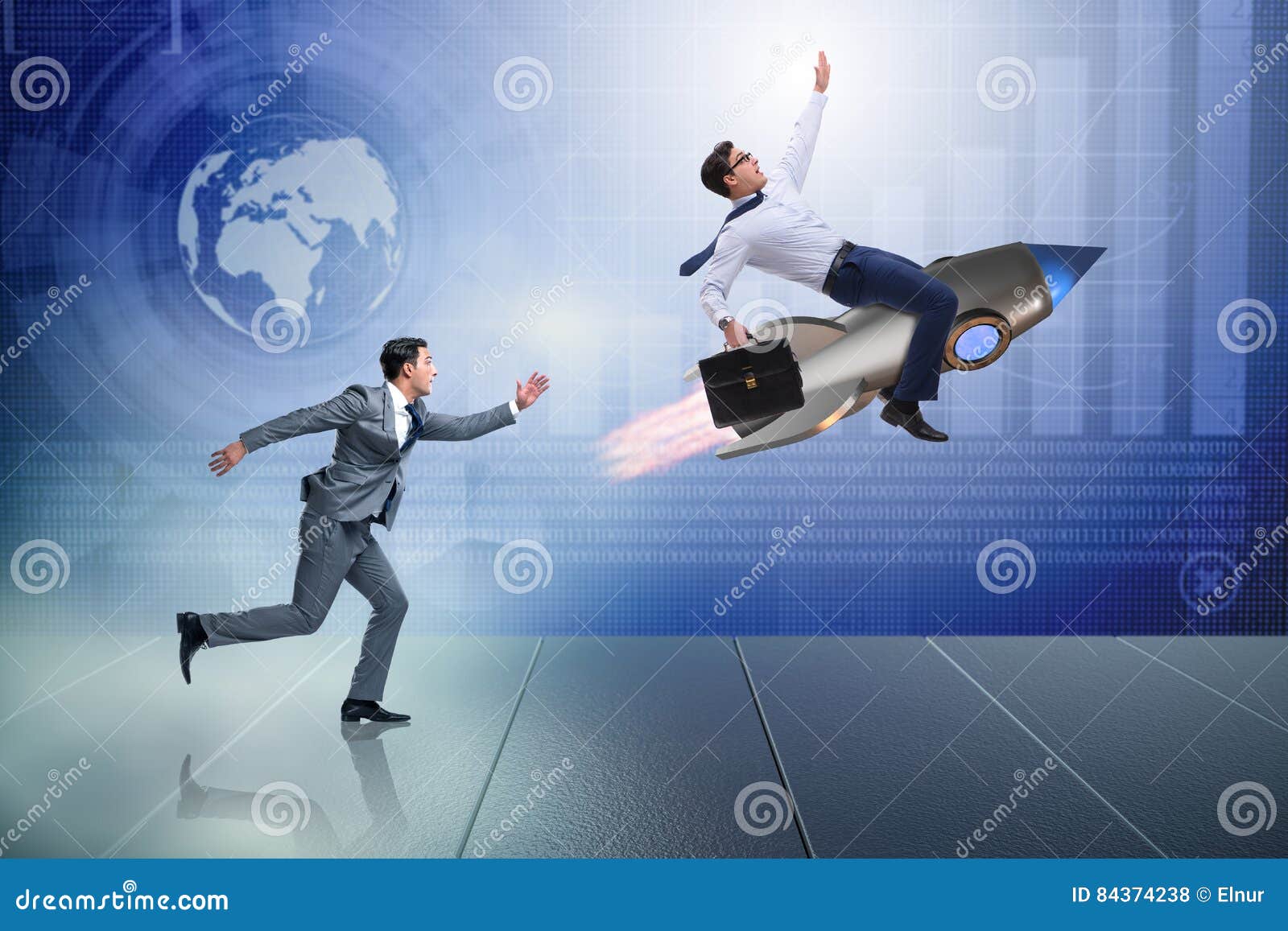 The Competition Concept with Two Businessmen Stock Photo - Image of ...