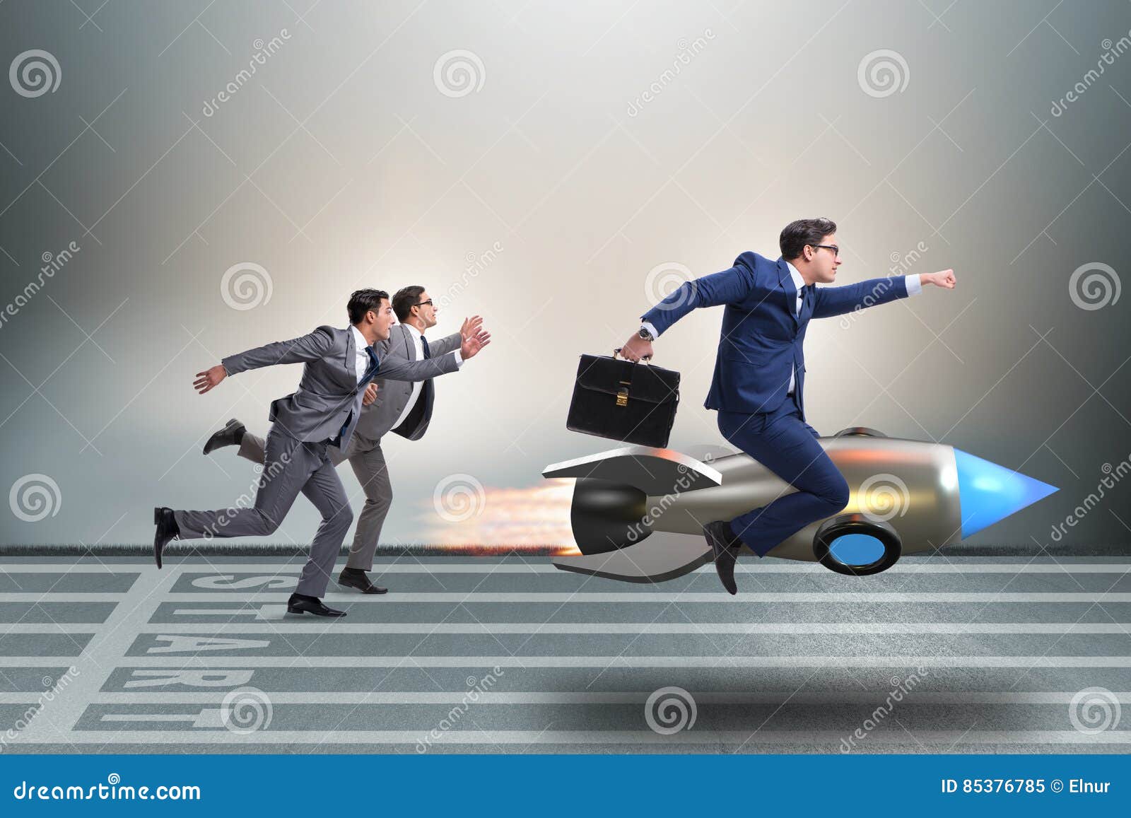 The Competition Concept with Two Businessmen Stock Image - Image of ...