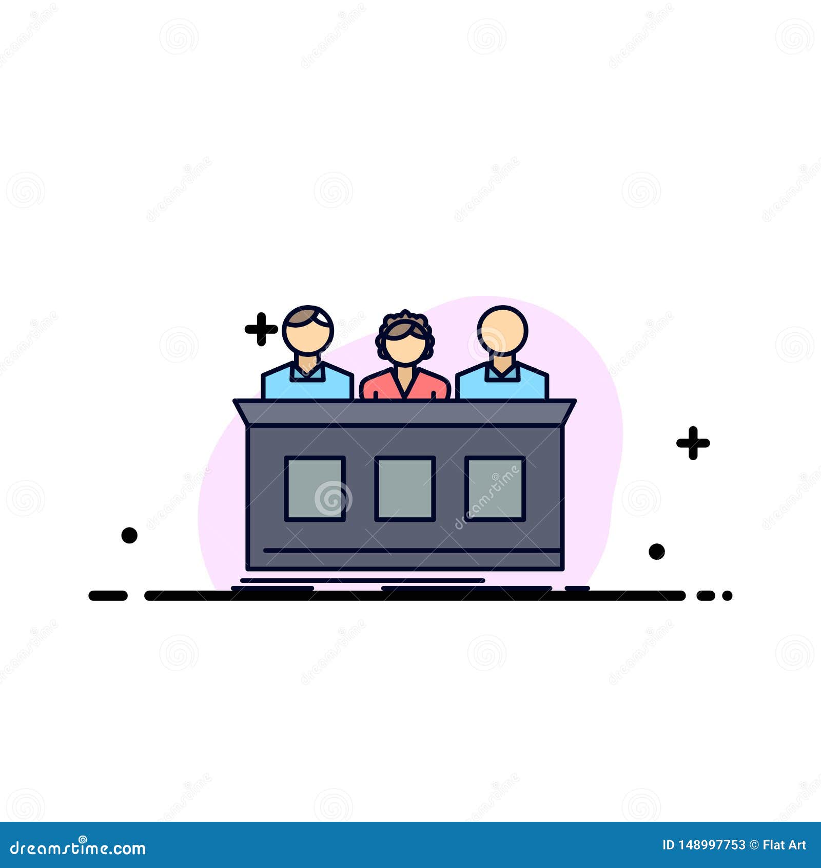 Competition, Contest, Expert, Judge, Jury Flat Color Icon Vector Stock ...