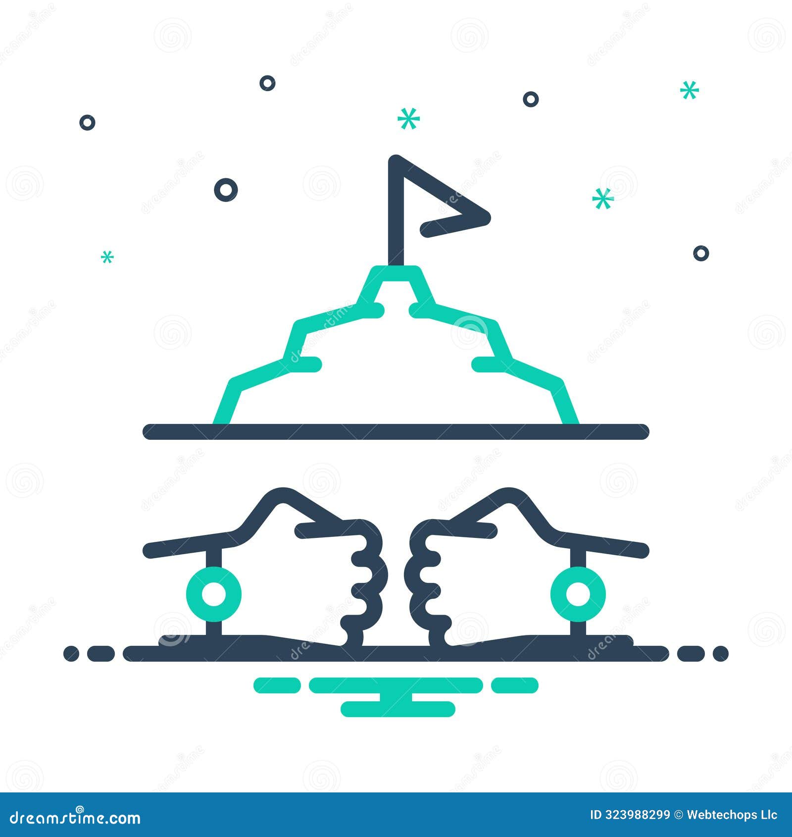 Mix Icon for Competition, Contest and Flag Stock Vector - Illustration ...