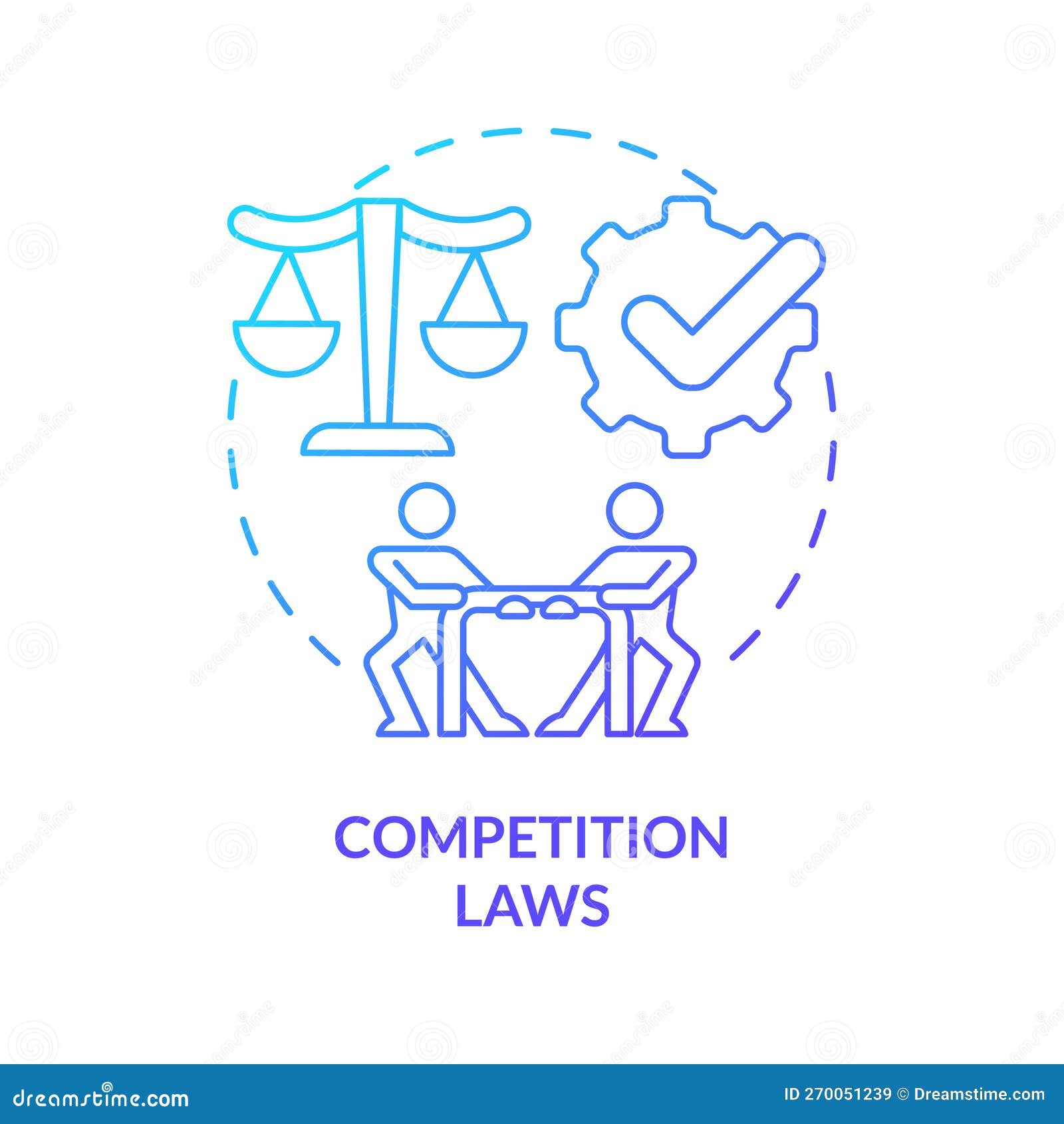 Competition Laws Blue Gradient Concept Icon Stock Vector - Illustration ...