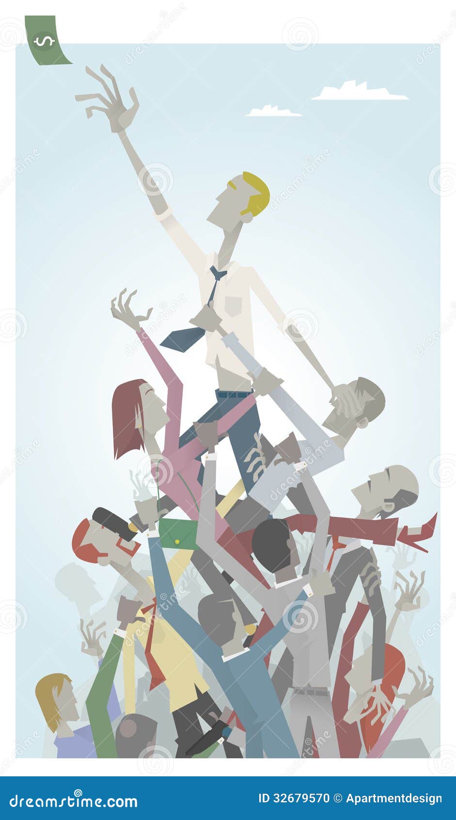 Competition for Money stock illustration. Illustration of capitalism ...