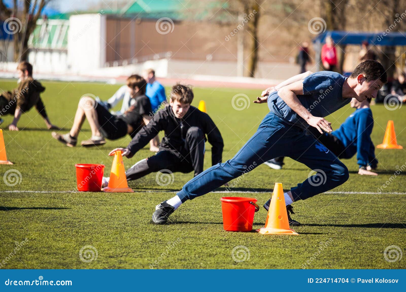 Competition Program with Multiple Exercises Editorial Stock Image ...