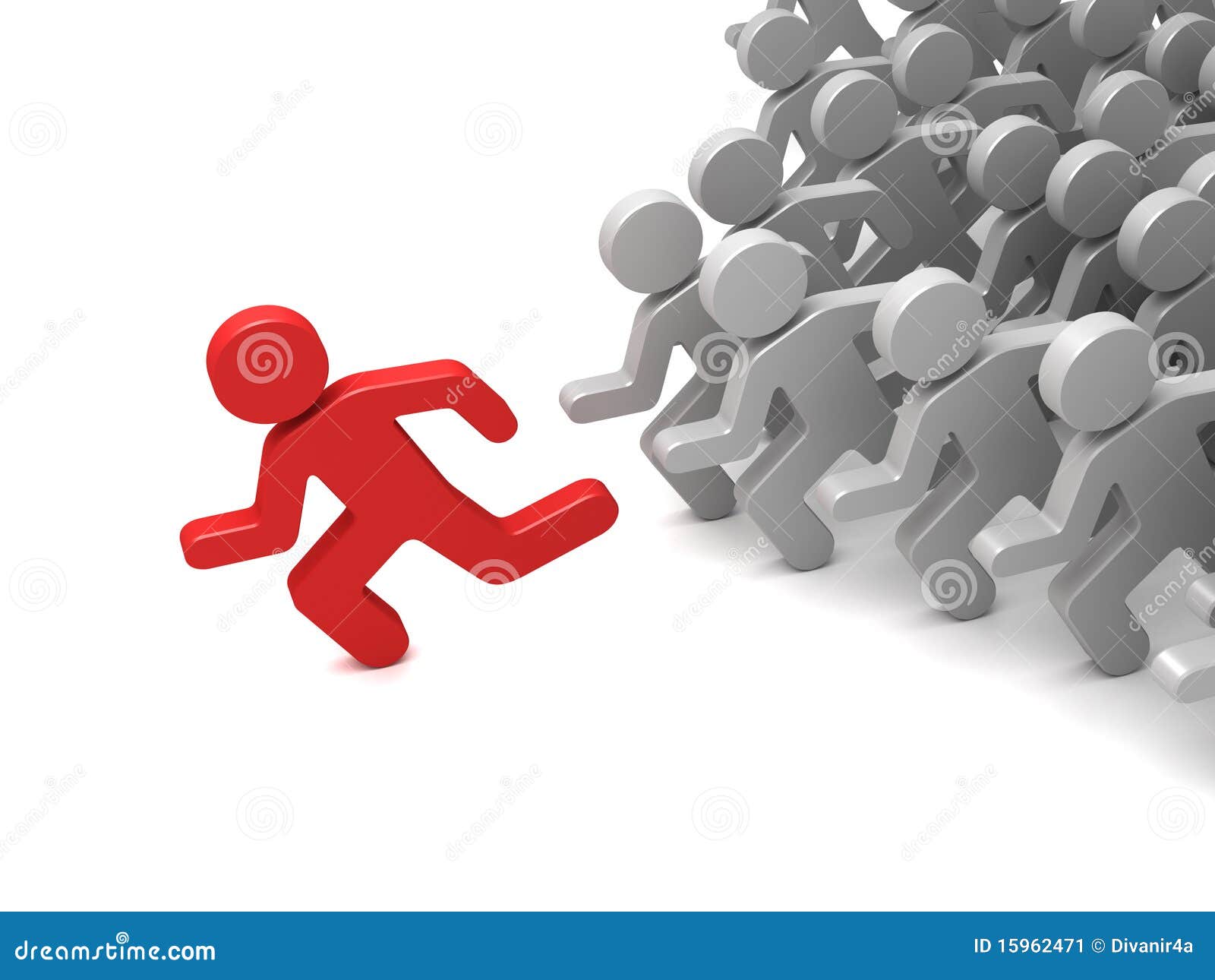 Crowd Chasing Leader Vector Illustration | CartoonDealer.com #50062556