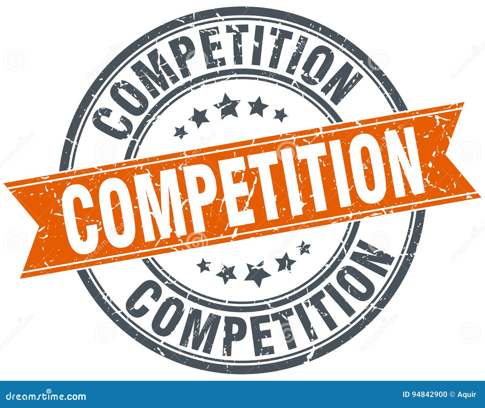 Competition Round Grunge Stamp Stock Vector - Illustration of label ...