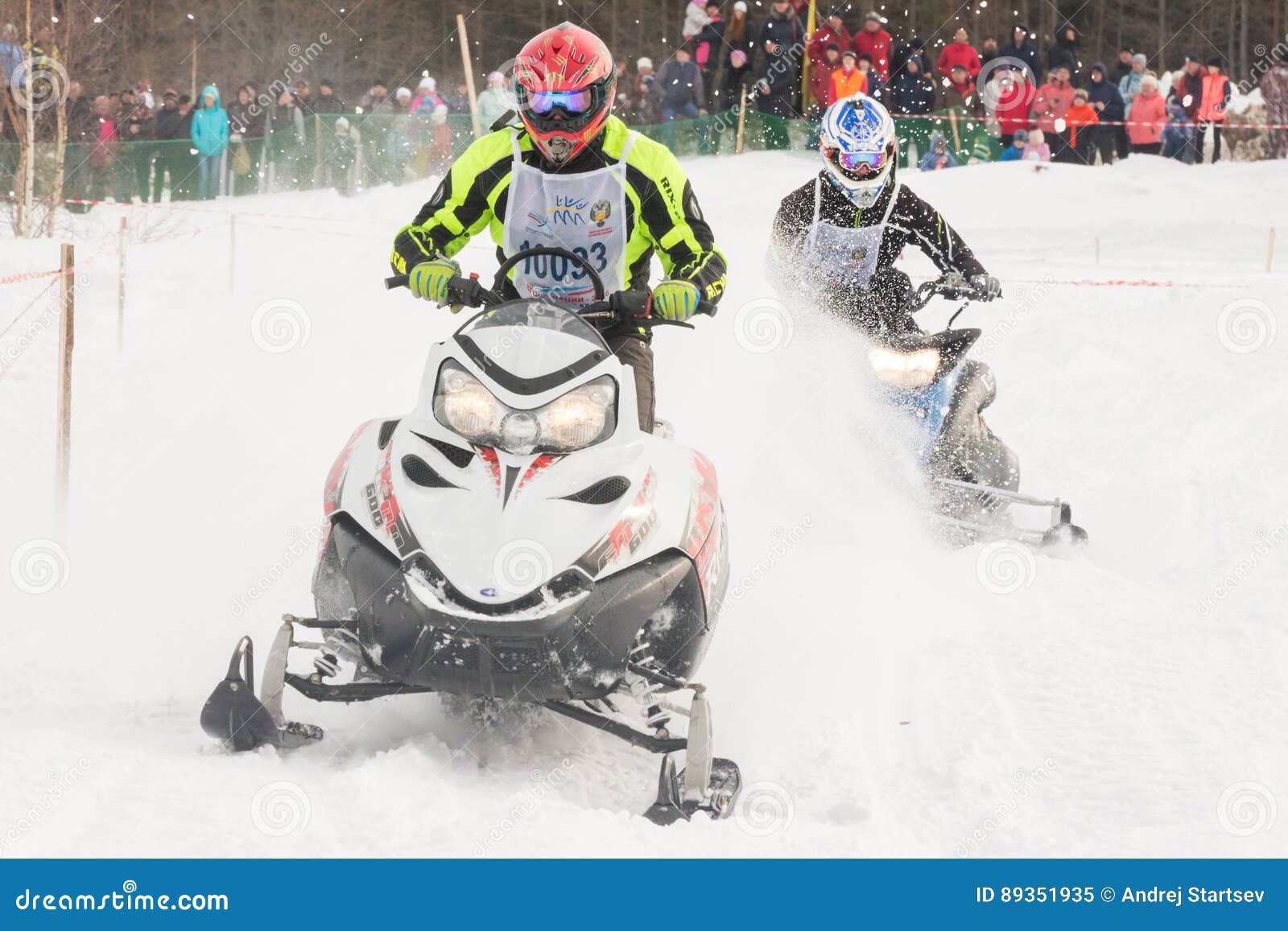 Competition. Snowmobile Races Editorial Image - Image of perm ...