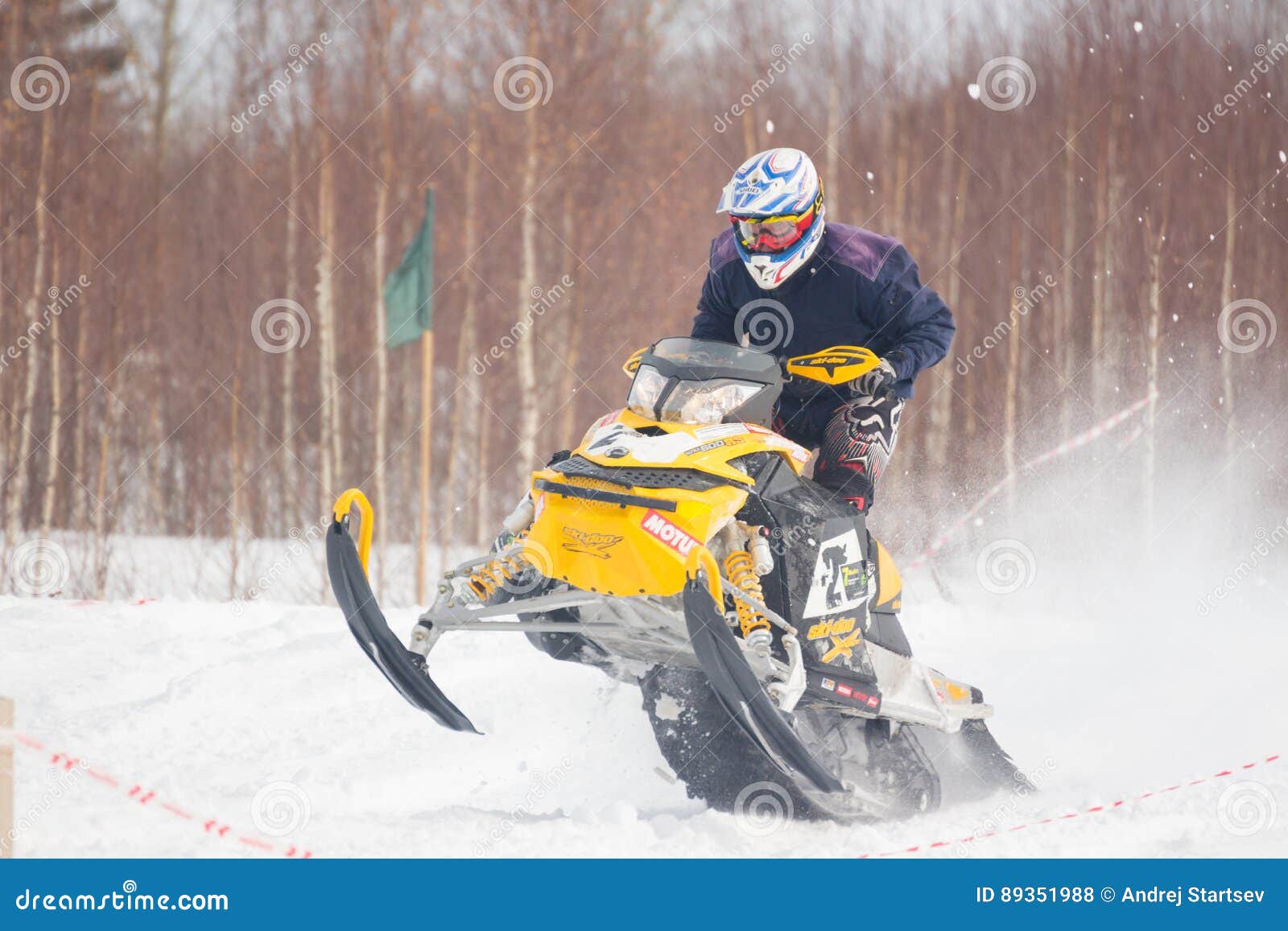 Competition. Snowmobile Races Editorial Stock Photo - Image of racers ...