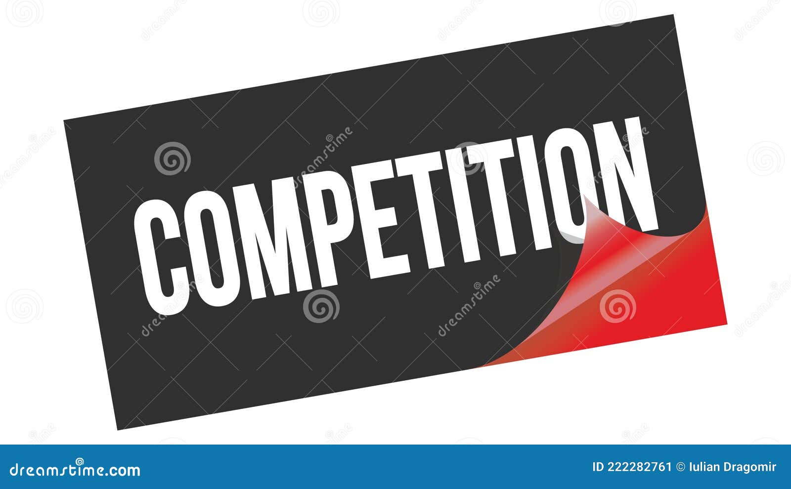 COMPETITION Text on Black Red Sticker Stamp Stock Illustration ...