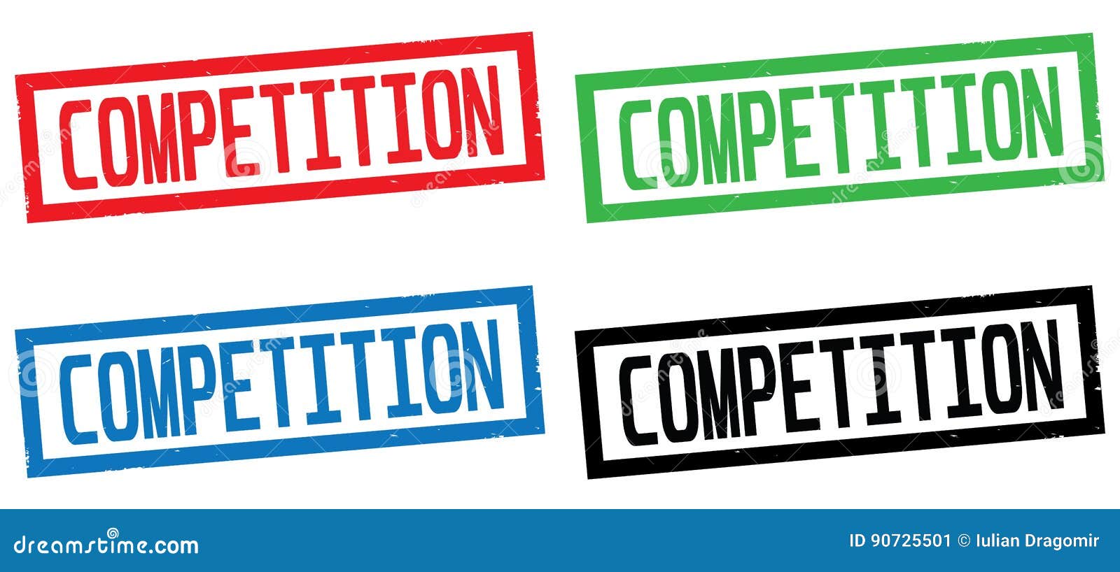 COMPETITION Text, on Rectangle Border Stamp Sign. Stock Illustration ...