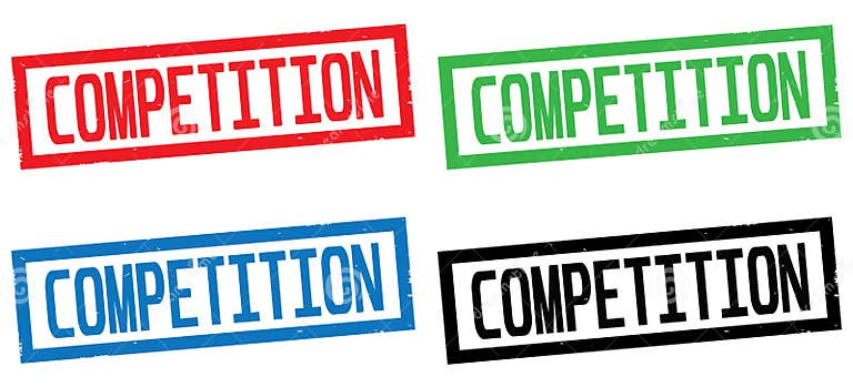 COMPETITION Text, on Rectangle Border Stamp Sign. Stock Illustration ...